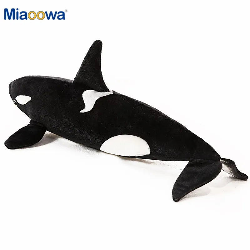 50cm Simulation Killer Whale Plush Toys Stuffed Orcinus Orca Fish Doll ...