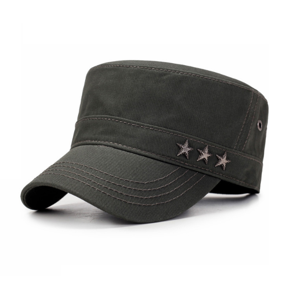Three Star Military Cap for unisex - wanahavit