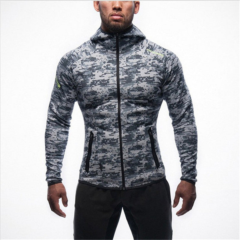 Camouflage Bodybuilding Hooded Sweatshirt for men fitness - wanahavit