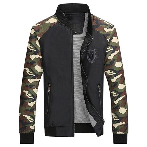 Camouflage Spliced Hip Hop Jacket for unisex - wanahavit