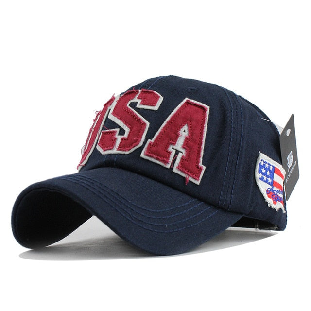 USA Embroidered Patched Letter Baseball Cap – wanahavit