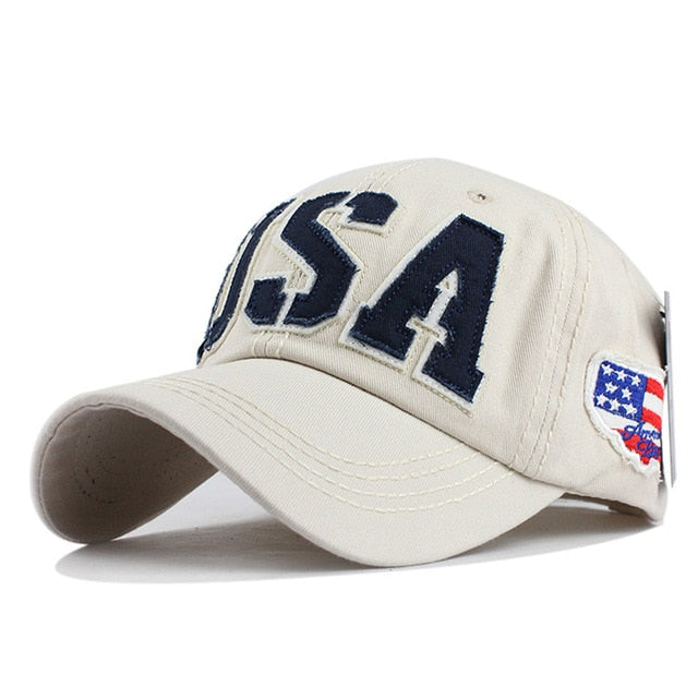 USA Embroidered Patched Letter Baseball Cap – wanahavit