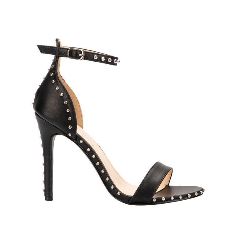 Leather Riveted Peep Toe High Heels Shoes for women - wanahavit