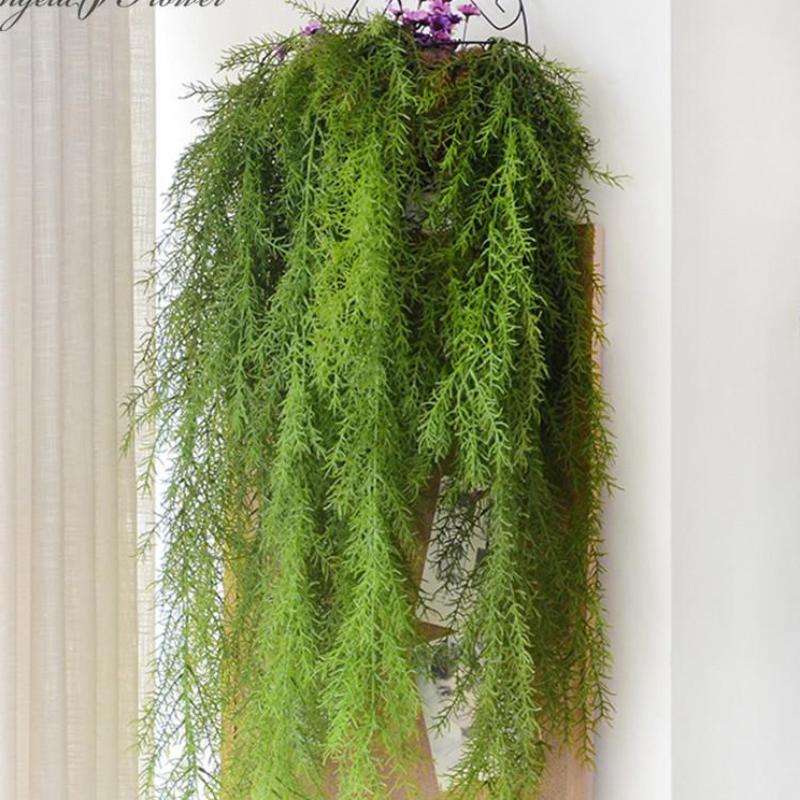 Artificial Wall Hanging Pine Needle Plant for home accent - wanahavit