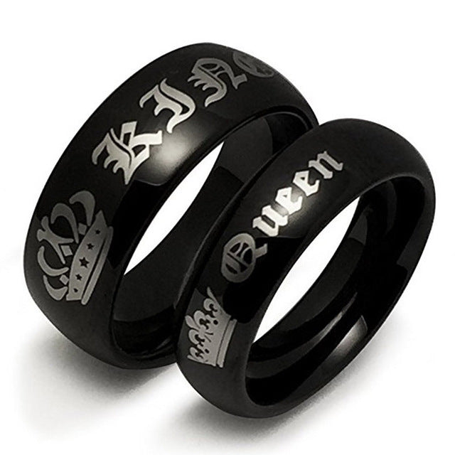 Unisex Gothic Punk Rock Couple Rings for unisex - wanahavit