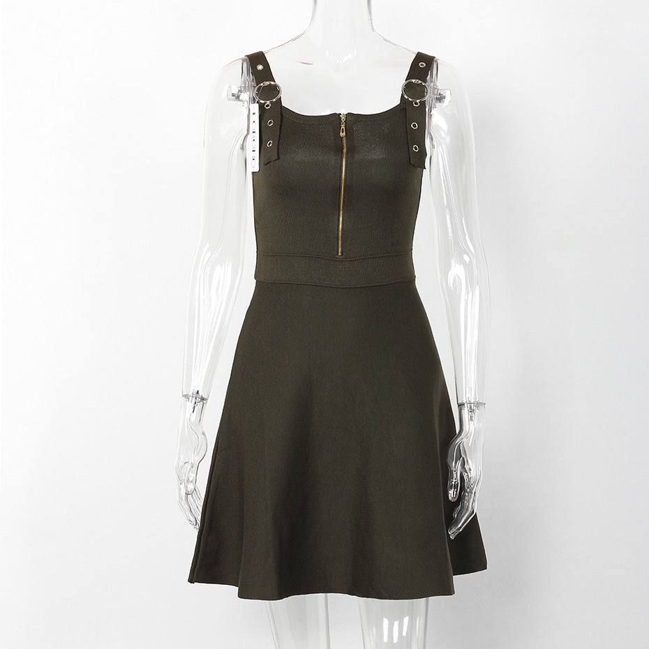 Sleeveless Autumn Zippered Dress for women - wanahavit