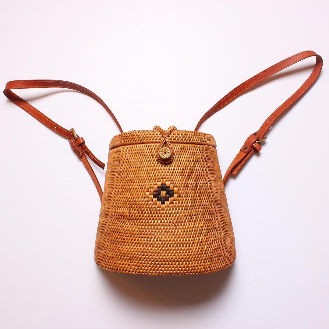 Luxury Bohemian Wind Bali Rattan Backpack for women - wanahavit