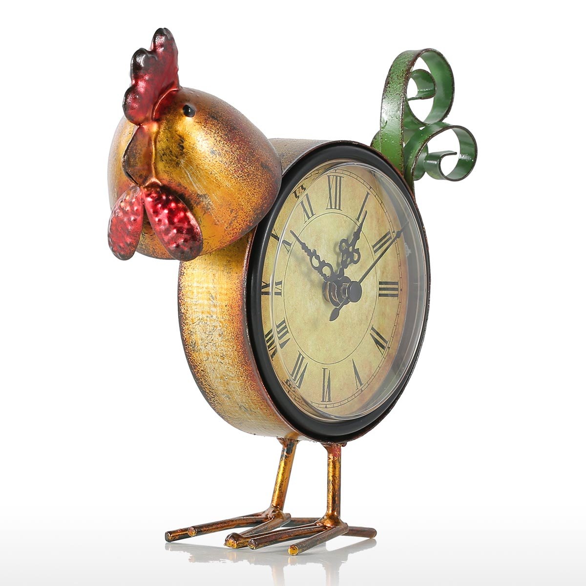 Iron Vintage Chick Table Clock for home accent - wanahavit